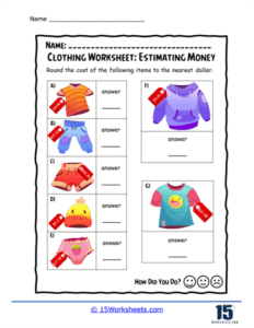 Estimating Money Worksheets - 15 Worksheets.com