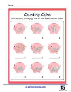 Counting Coins Worksheets - 15 Worksheets.com
