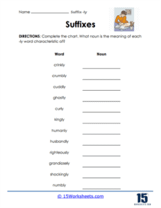 Suffix -ly Worksheets | Transform Adjectives to Adverbs - 15 Worksheets.com