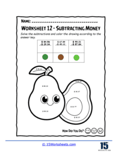 Subtracting Money Worksheets - 15 Worksheets.com