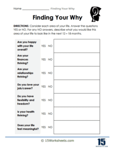 Finding Your Why Worksheets - 15 Worksheets.com