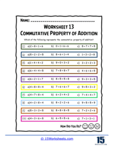 Commutative Property Worksheets - 15 Worksheets.com