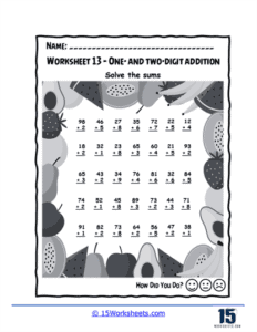 Single and Double Digit Addition Worksheets - 15 Worksheets.com