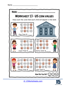 Coin Values Worksheets - 15 Worksheets.com