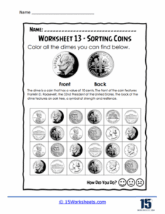 Sorting Coins Worksheets | Coin Sorting and Fluency - 15 Worksheets.com