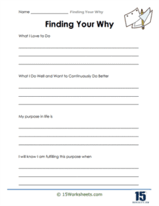 Finding Your Why Worksheets - 15 Worksheets.com