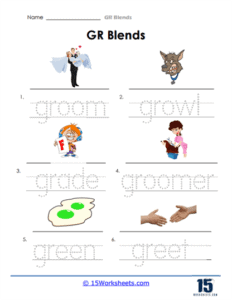 GR Blends Worksheets - 15 Worksheets.com