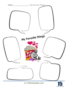My Favorite Things Worksheets | Creative Writing - 15 Worksheets.com
