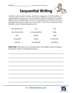 Sequential Writing Worksheets - 15 Worksheets.com