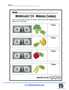 Making Change Worksheets | Learning Money - 15 Worksheets.com