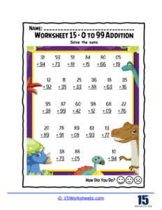 Adding 0 to 99 Worksheets - 15 Worksheets.com