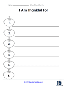 I Am Thankful For Worksheets - 15 Worksheets.com