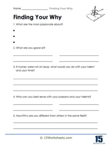 Finding Your Why Worksheets - 15 Worksheets.com