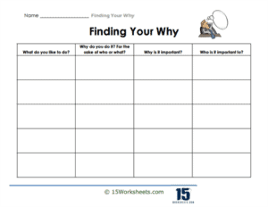 Finding Your Why Worksheets - 15 Worksheets.com