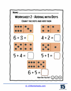 Adding with Dots Worksheets - 15 Worksheets.com