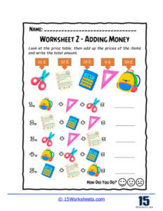 Adding Money Worksheets - 15 Worksheets.com