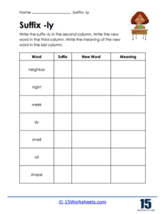 Suffix -ly Worksheets | Transform Adjectives to Adverbs - 15 Worksheets.com