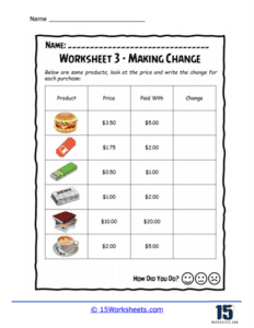 Making Change Worksheets | Learning Money - 15 Worksheets.com