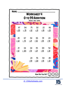 Adding 0 to 99 Worksheets - 15 Worksheets.com