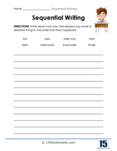 Sequential Writing Worksheets - 15 Worksheets.com