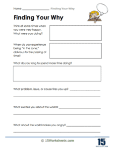 Finding Your Why Worksheets - 15 Worksheets.com
