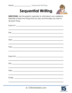 Sequential Writing Worksheets - 15 Worksheets.com