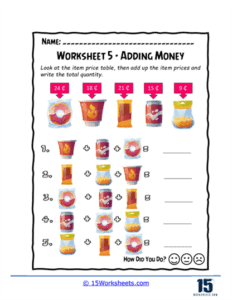 Adding Money Worksheets - 15 Worksheets.com