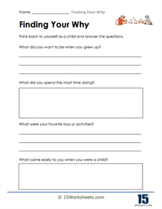 Finding Your Why Worksheets - 15 Worksheets.com
