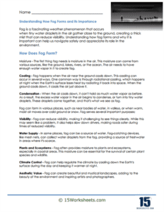 Weather Worksheets | Earth Science Series - 15 Worksheets.com