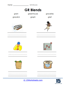 GR Blends Worksheets - 15 Worksheets.com