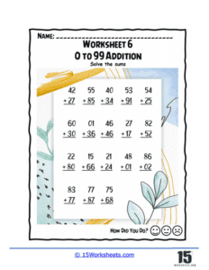 Adding 0 to 99 Worksheets - 15 Worksheets.com