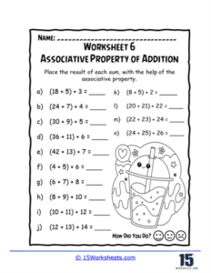 Associative Property Worksheets - 15 Worksheets.com