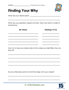 Finding Your Why Worksheets - 15 Worksheets.com