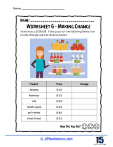 Making Change Worksheets | Learning Money - 15 Worksheets.com