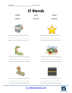 ST Blends Worksheets | Reinforce Phonics Skills - 15 Worksheets.com