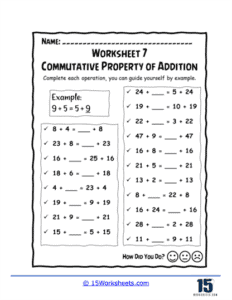 Commutative Property Worksheets - 15 Worksheets.com