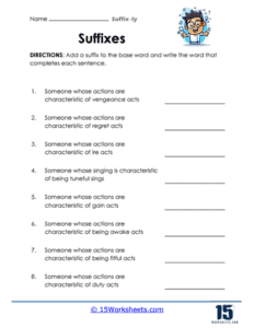 Suffix -ly Worksheets | Transform Adjectives to Adverbs - 15 Worksheets.com