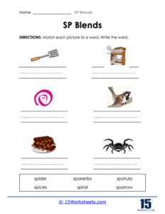 SP Blends Worksheets - 15 Worksheets.com