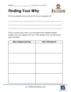 Finding Your Why Worksheets - 15 Worksheets.com