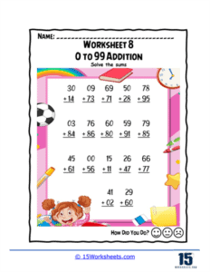 Adding 0 to 99 Worksheets - 15 Worksheets.com