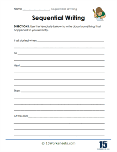 Sequential Writing Worksheets - 15 Worksheets.com