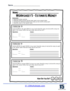 Estimating Money Worksheets - 15 Worksheets.com