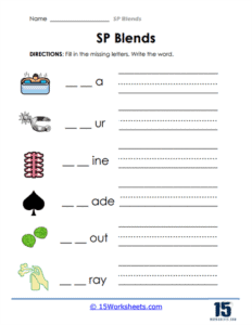 SP Blends Worksheets - 15 Worksheets.com