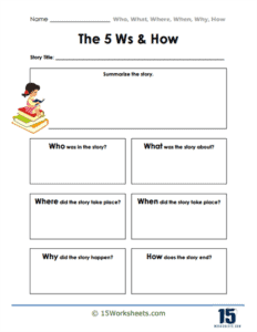 Who, What, Where, When, Why, How Worksheets - 15 Worksheets.com