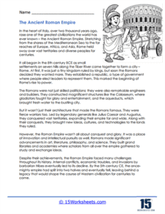 Ancient Rome Worksheets - 15 Worksheets.com