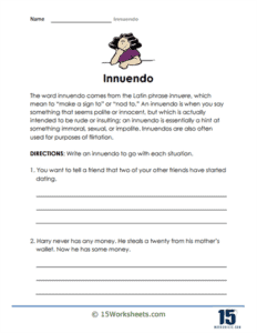 Innuendo Worksheets - 15 Worksheets.com