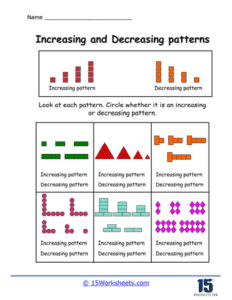 Increasing and Decreasing Patterns Worksheets - 15 Worksheets.com
