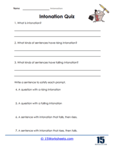 Intonation Worksheets - 15 Worksheets.com