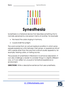 Synesthesia Worksheets - 15 Worksheets.com