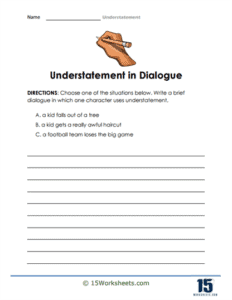 Understatement Worksheets - 15 Worksheets.com